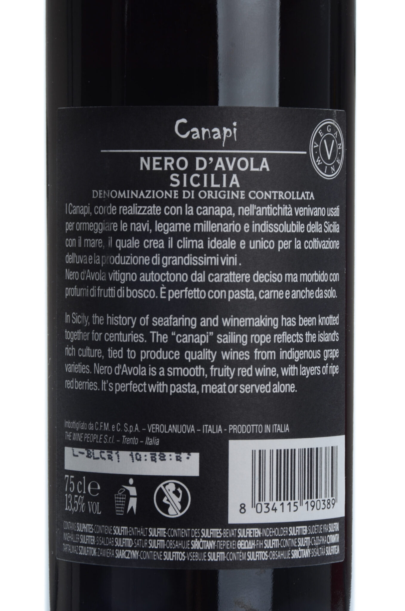 canapi nero d'avola di sicilia 2021 - Le Grain Noble